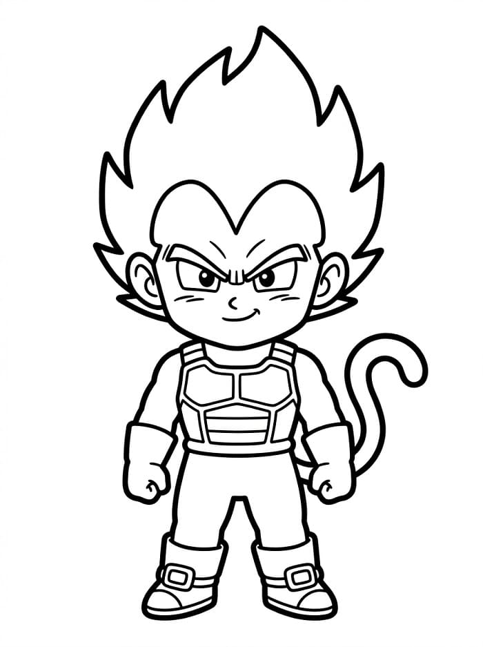 Omalovánka Vegeta Super Saiyan forma zdarma k vytisknutí